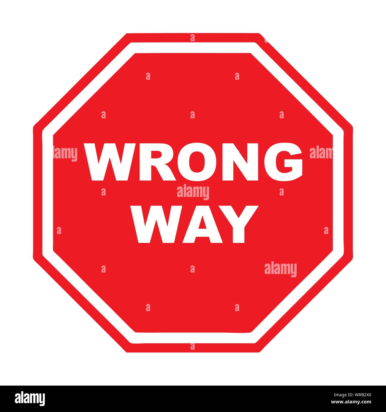 wrong way road sign vector Stock Vector Image & Art - Alamy