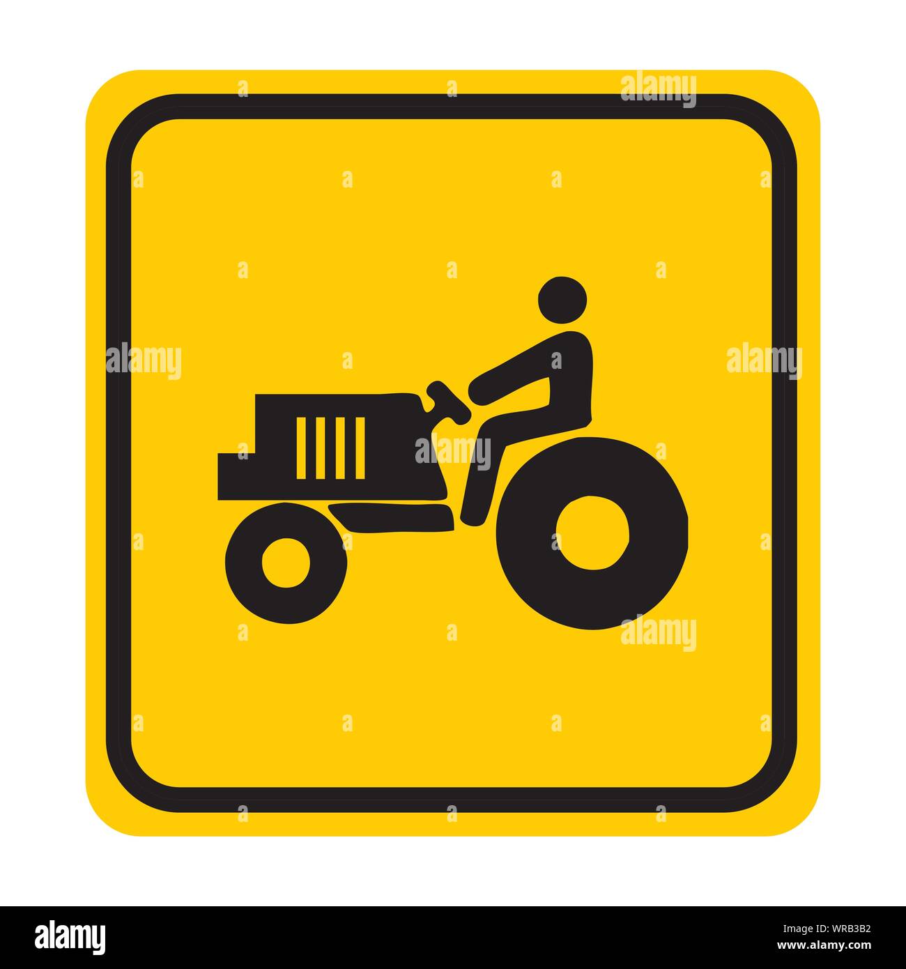 Traffic sign beware tractor Cut Out Stock Images & Pictures - Alamy