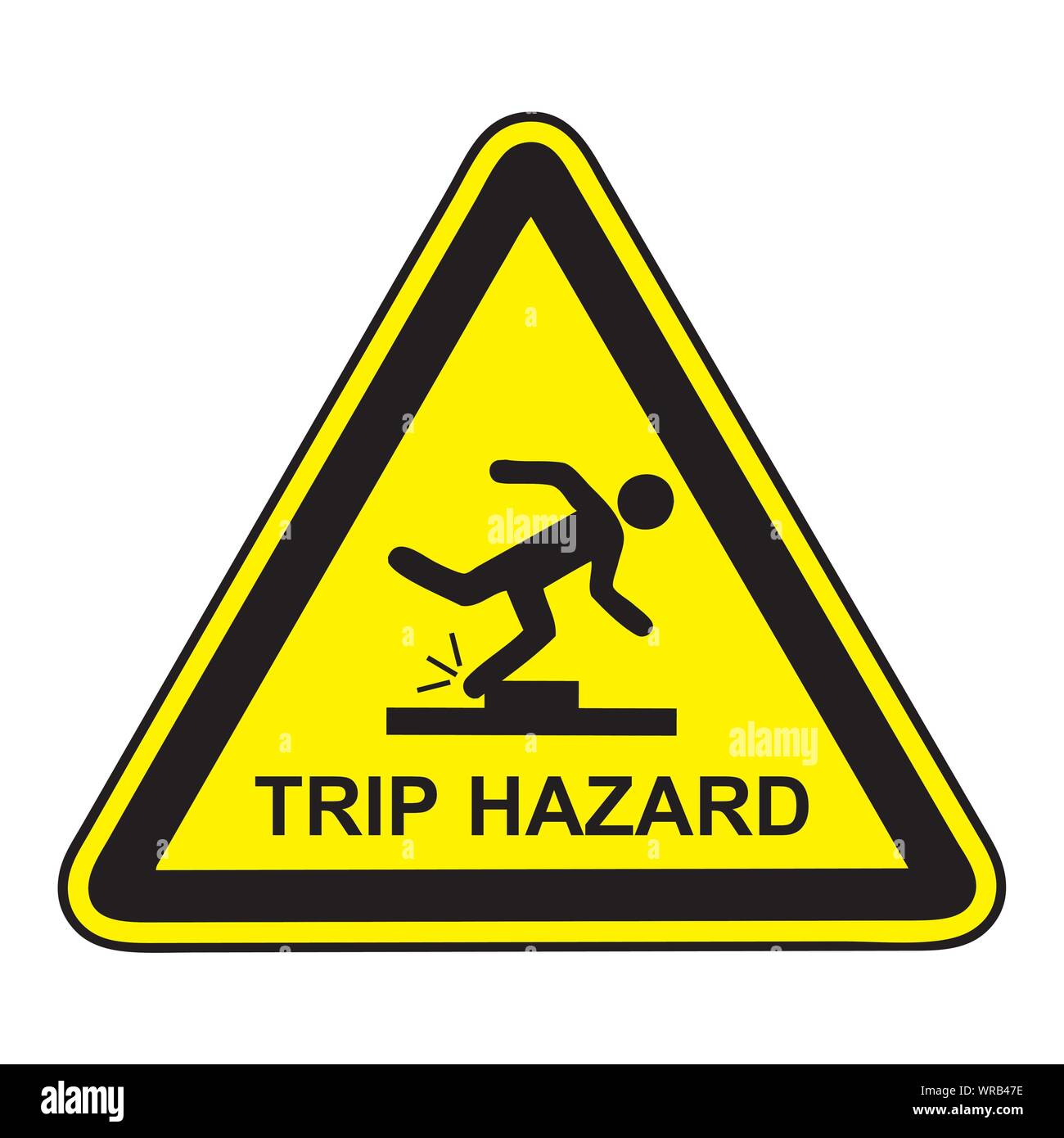 trip hazard sign vector Stock Vector Image & Art - Alamy