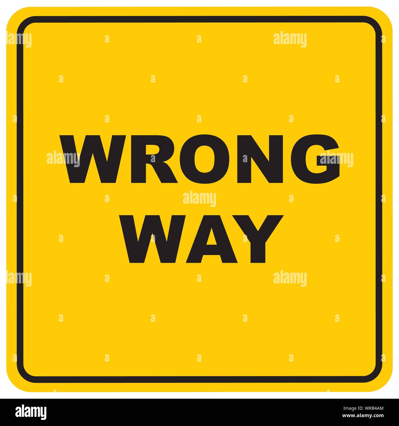 wrong way road sign vector Stock Vector Image & Art - Alamy