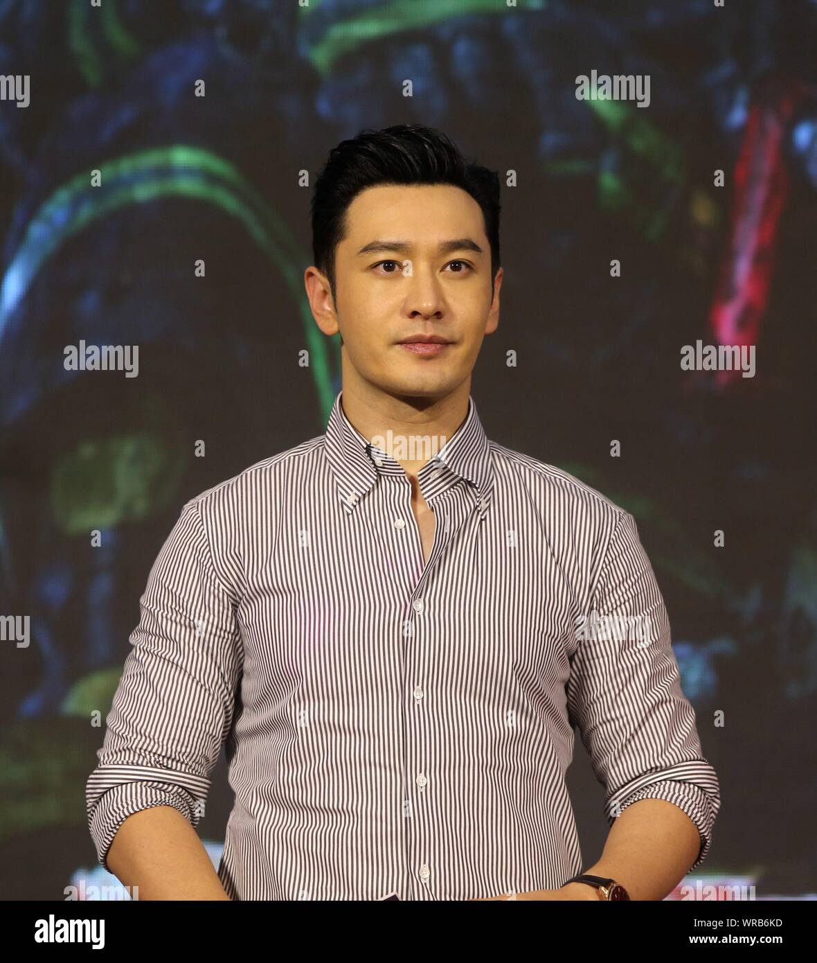 Chinese actor Huang Xiaoming attends a promotional event for his new ...