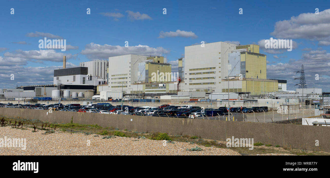 dungeness nuclear power station blue sky and clouds kent uk Stock Photo ...