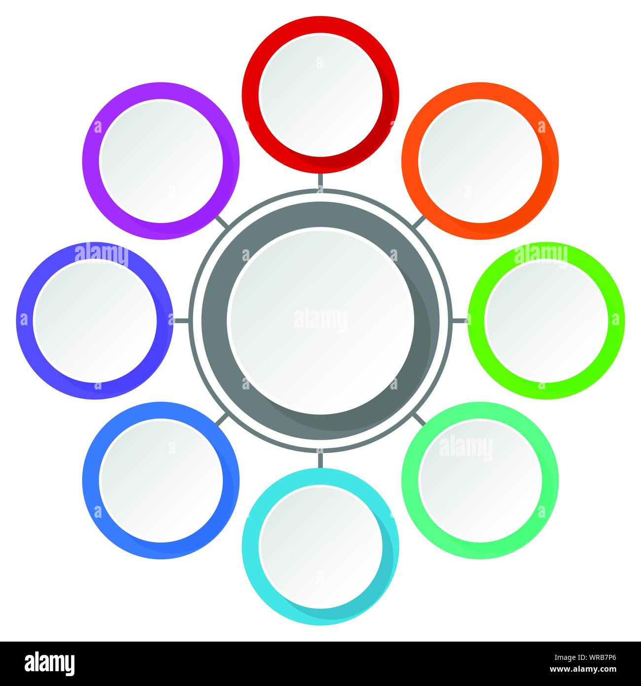 Empty editable infographic vector template for presentation with 8 ... Empty editable infographic vector template for presentation with 8 ...