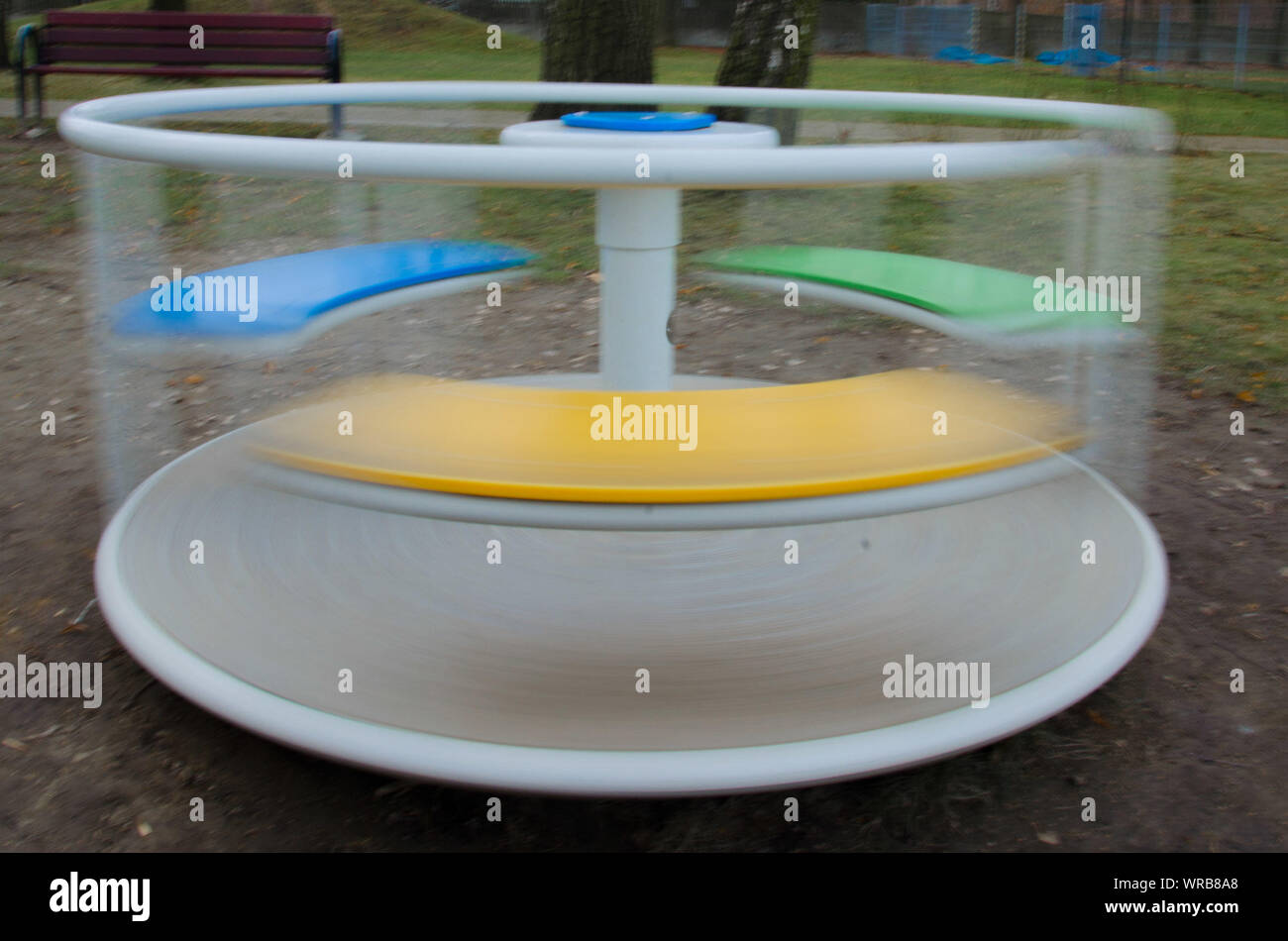 White merry go round hi-res stock photography and images - Alamy