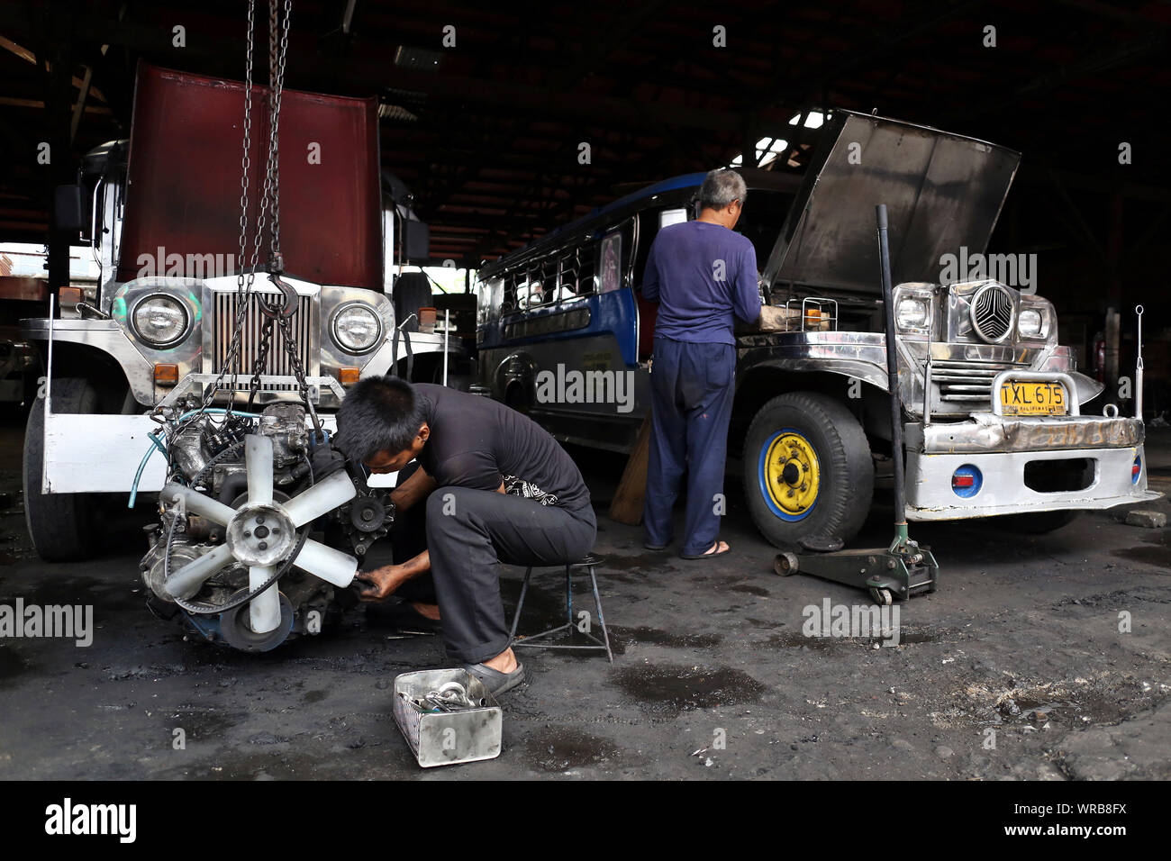 Manila, Philippines. 31st July, 2019. Two jeepneys are built in one ...