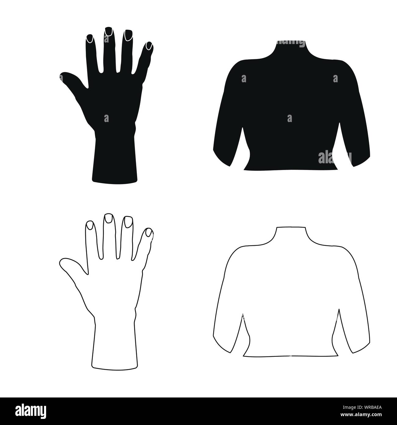 Vector illustration of body and part symbol. Collection of body and ...