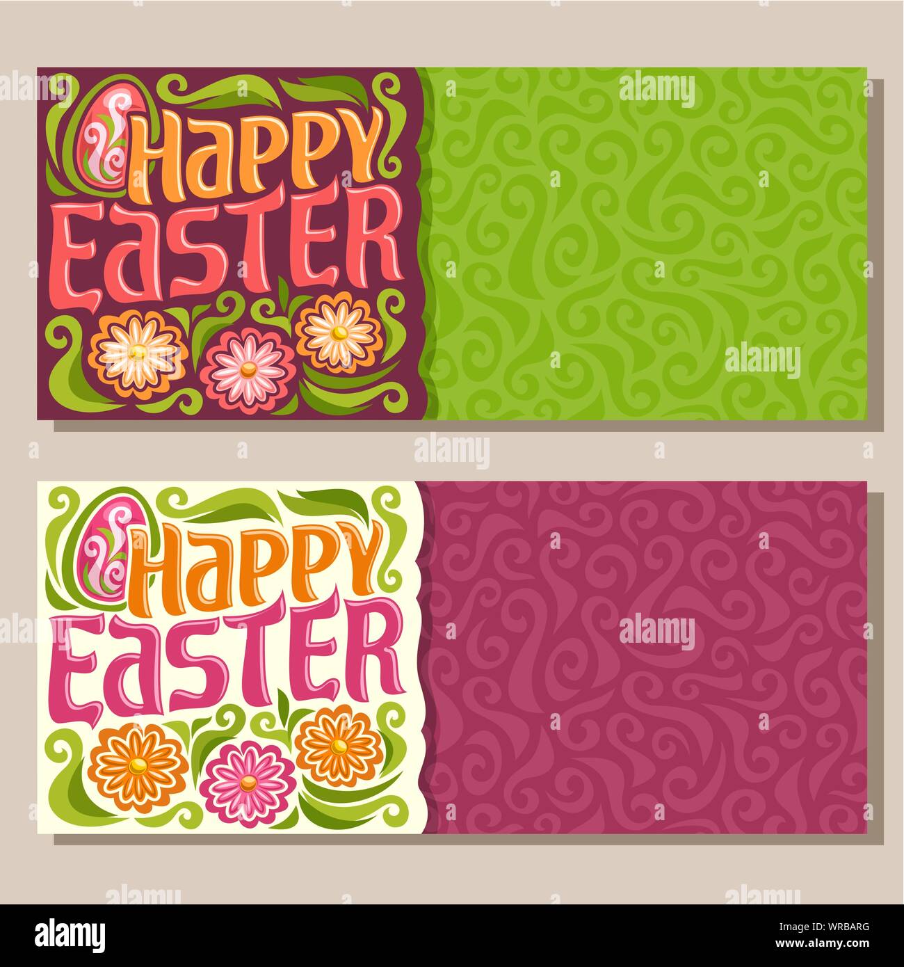 Horizontal easter banner Stock Vector Images - Alamy