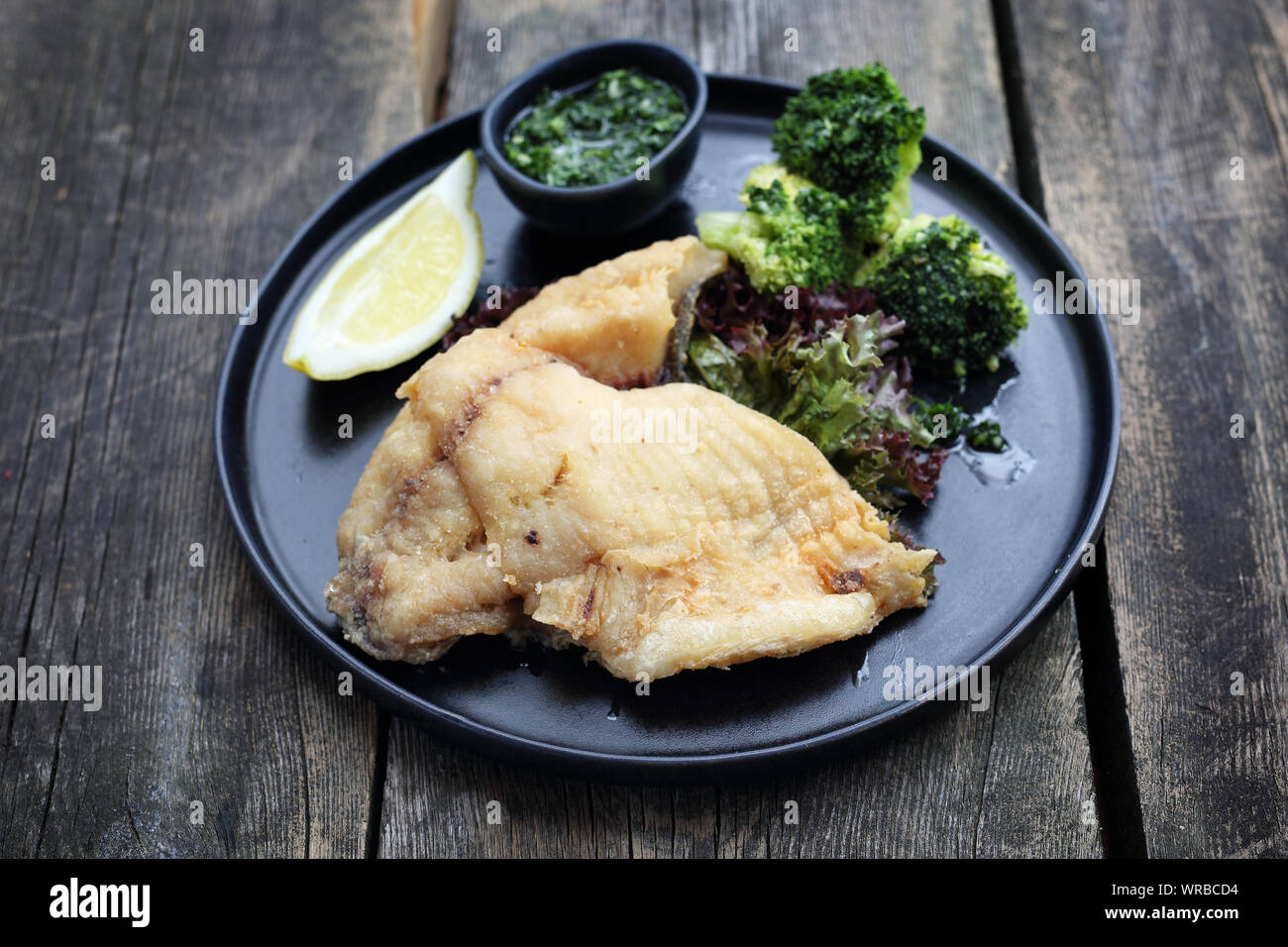 Grilled fish with broccoli. Dinner dish. Healthy diet Stock Photo - Alamy