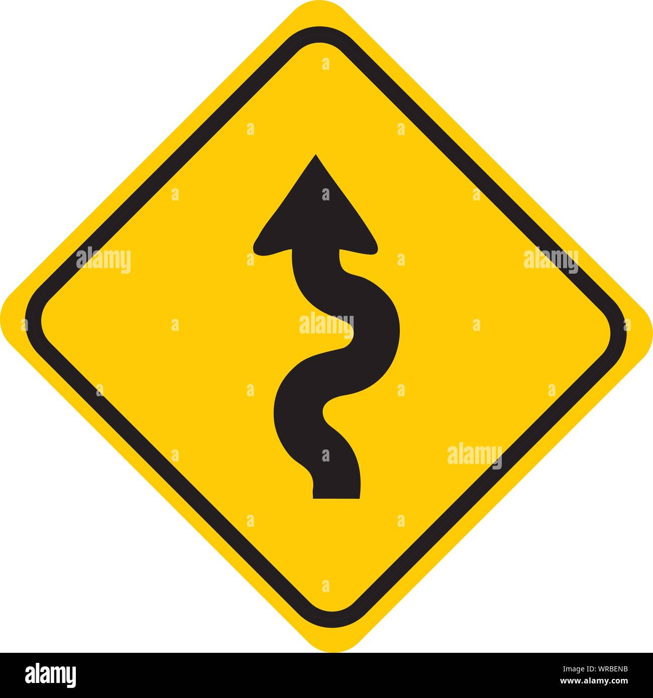 winding sign vector Stock Vector Image & Art - Alamy