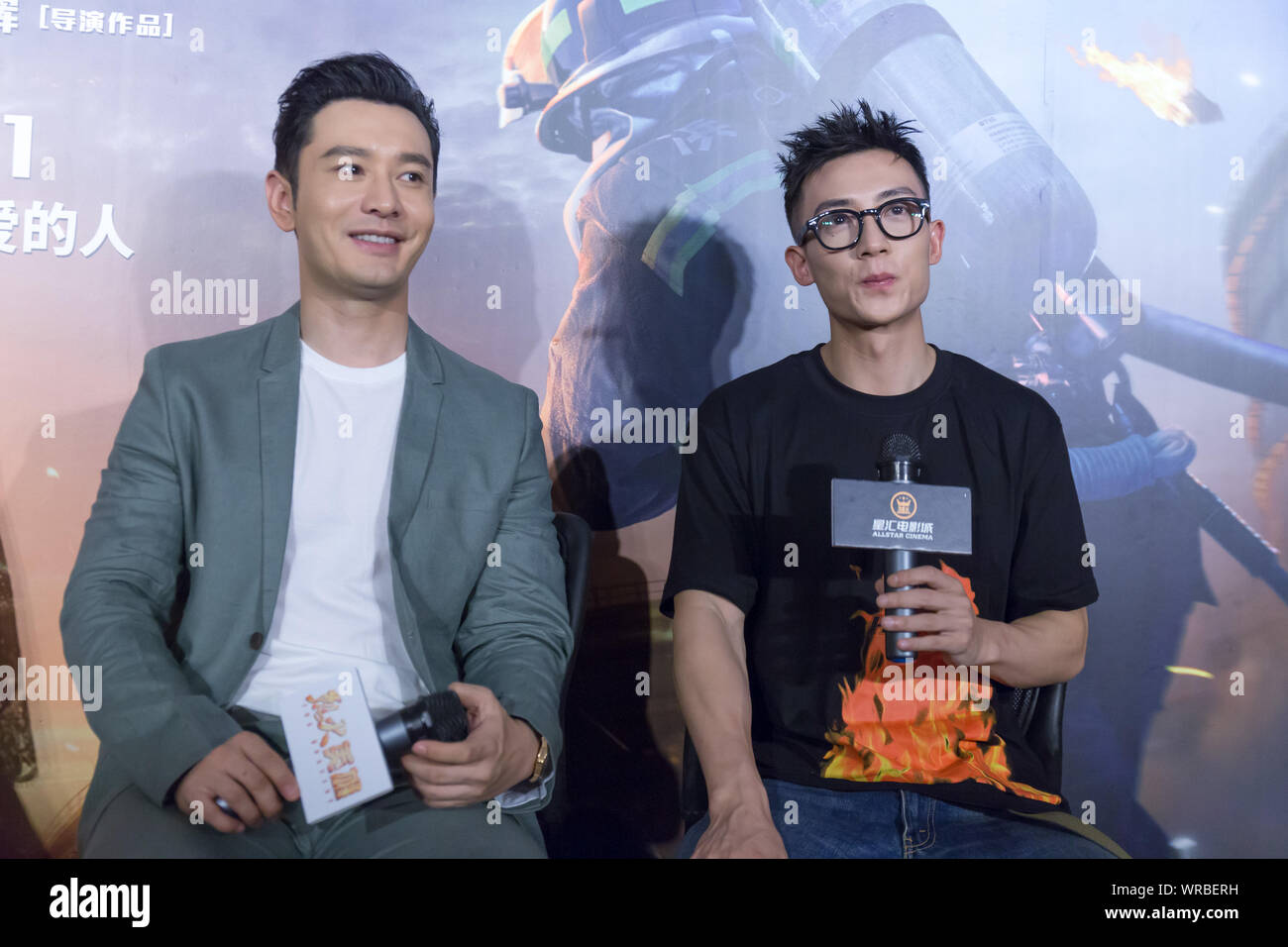 Chinese actors Huang Xiaoming, left, and Jason Koo or Gu Jiacheng ...