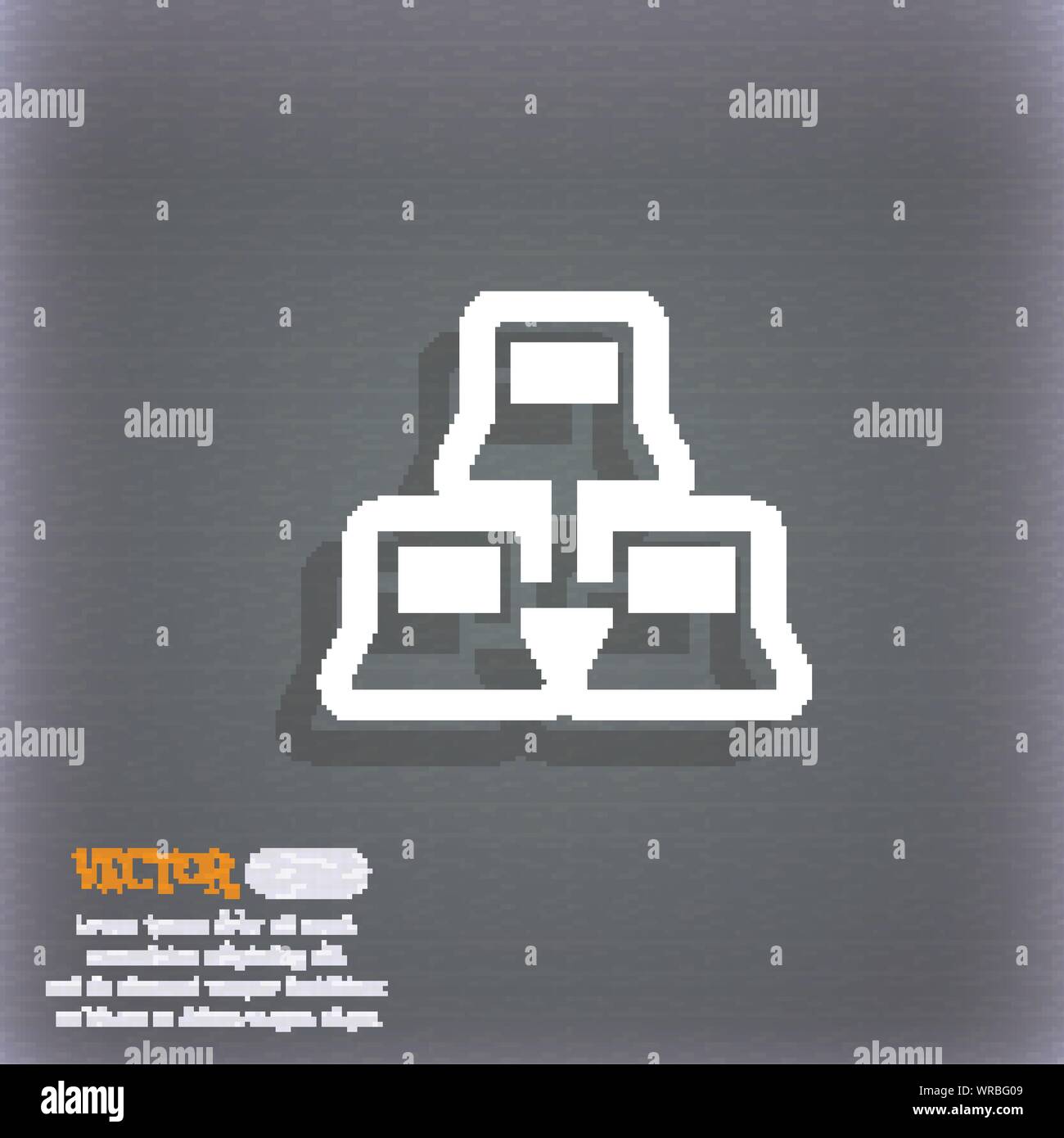 local area network icon symbol on the blue-green abstract background ...