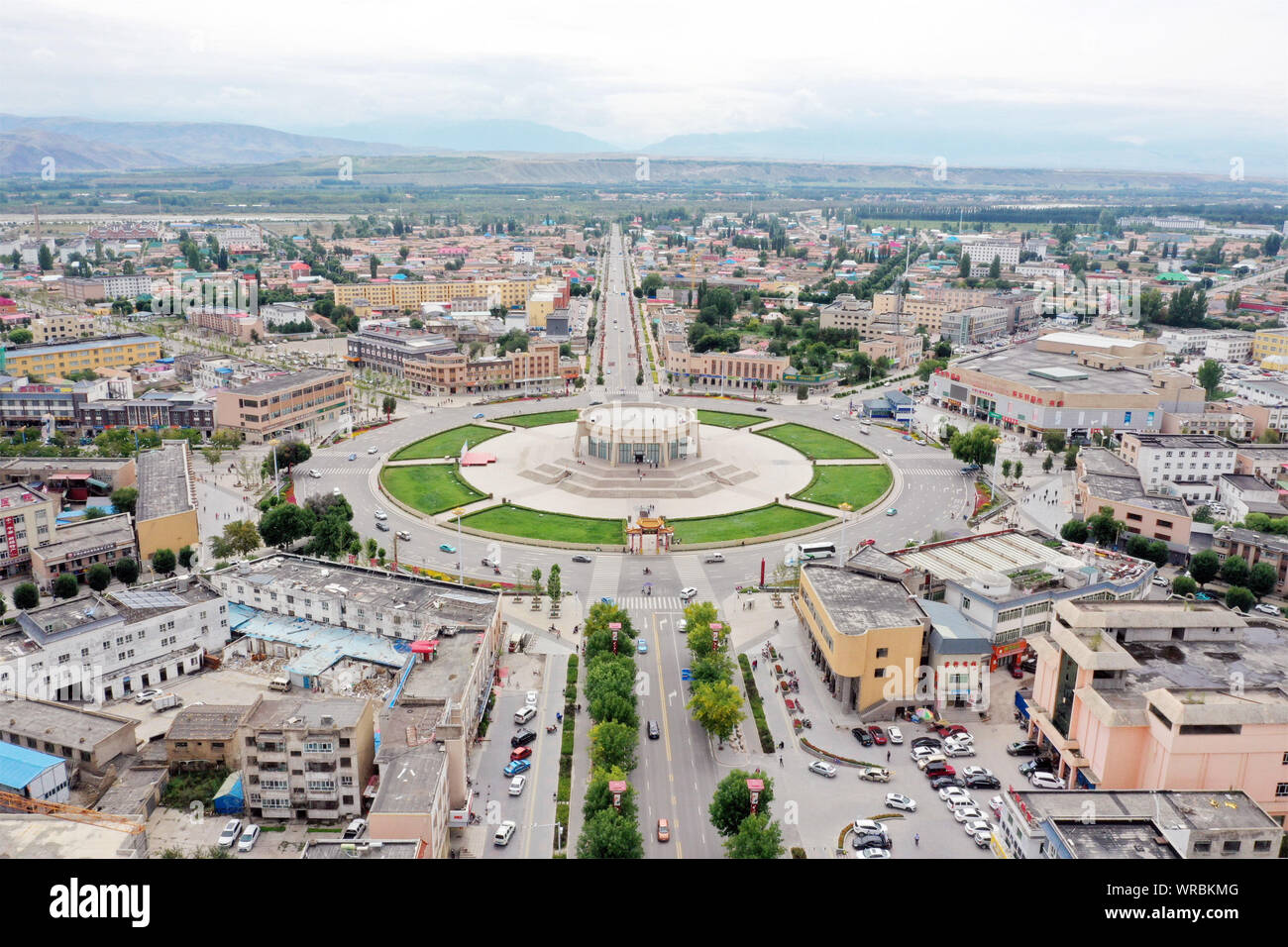 A cityscape of Tekes County, also known as the Bagua City or the Eight ...