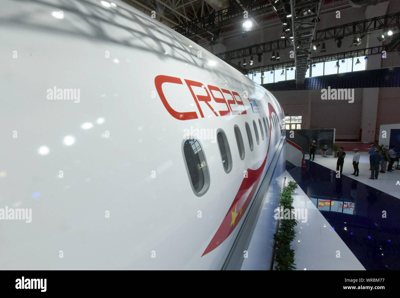 **FILE**Visitors view a mockup of the CR929 long-range wide-body ...