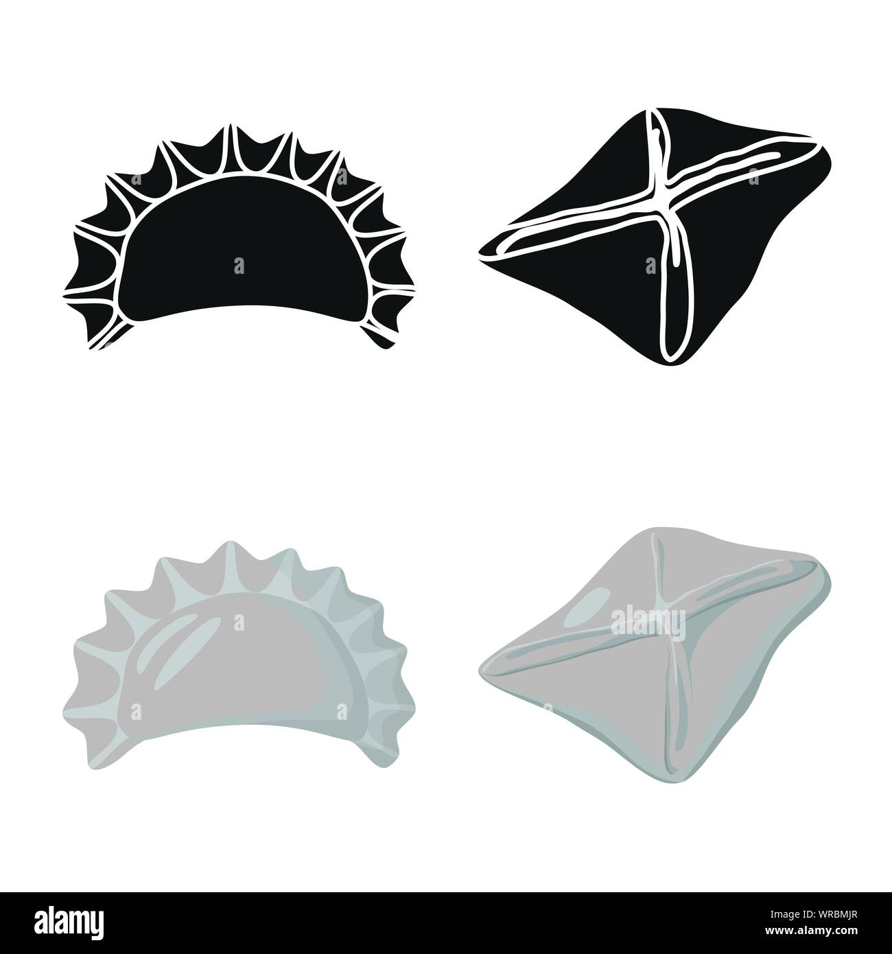 Vector illustration of products and cooking logo. Set of products and ...