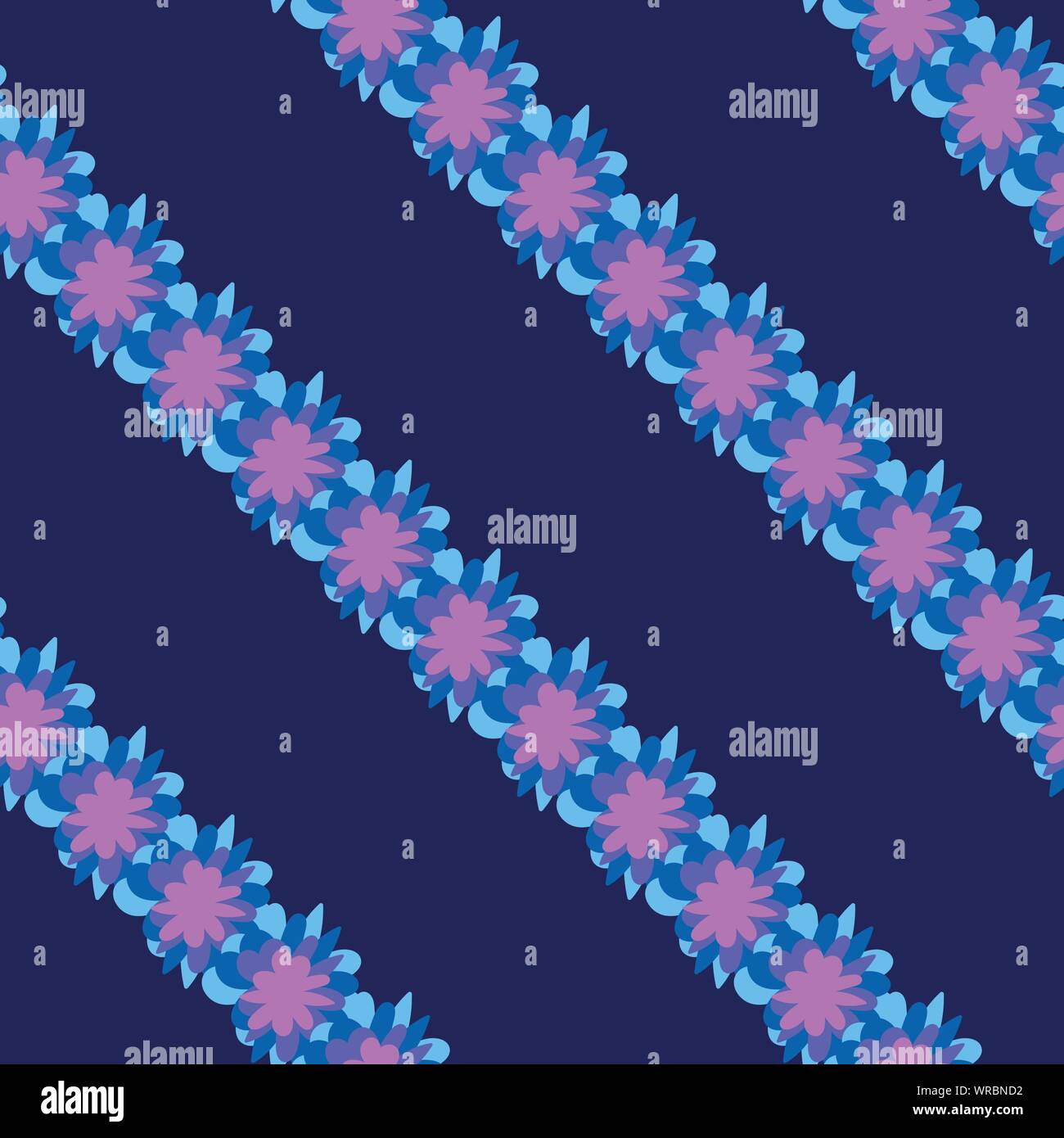 seamless vector diagonal stripes pattern with simple floral shapes in ...