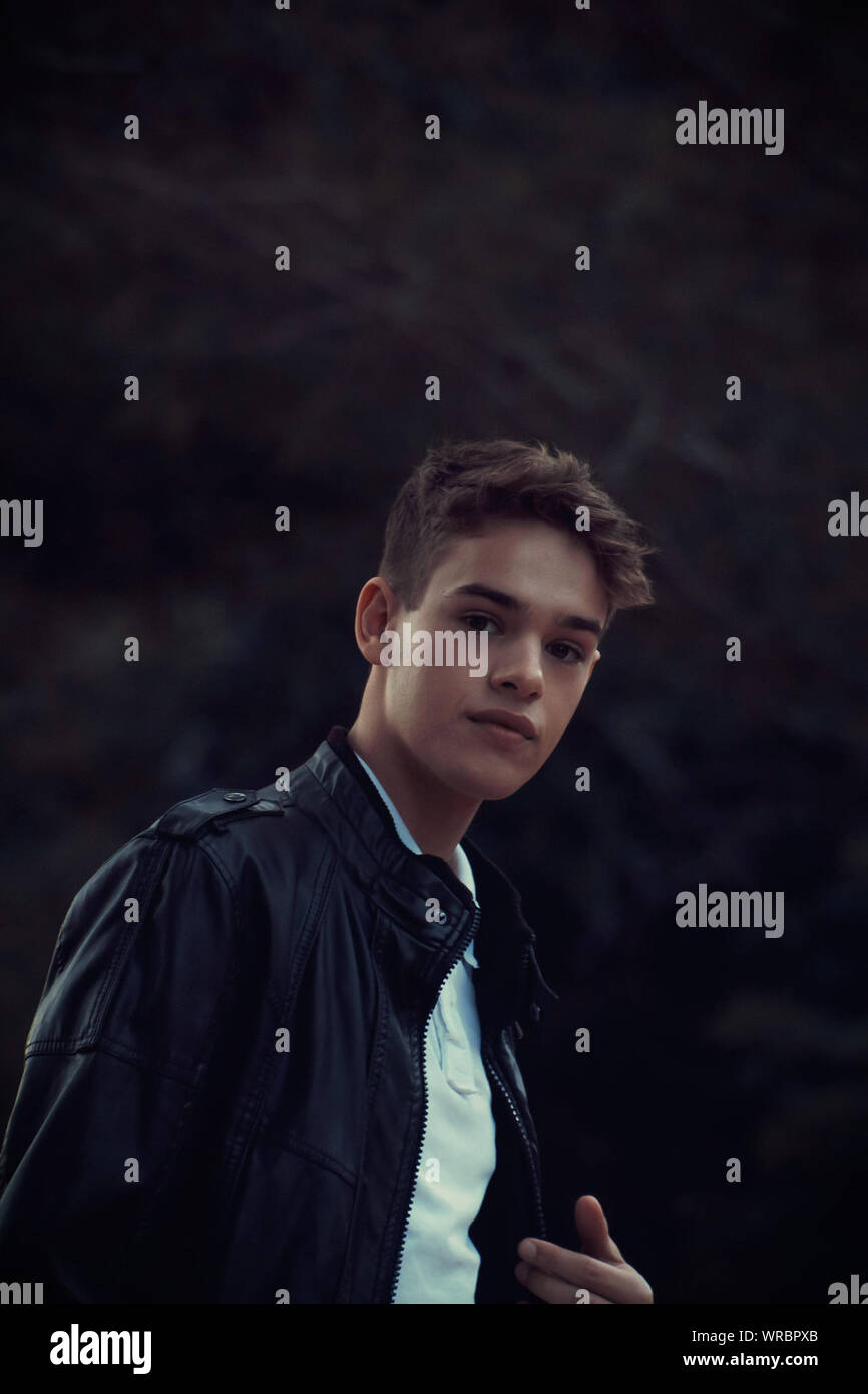 Leather Jacket Teenager High Resolution Stock Photography and Images ...