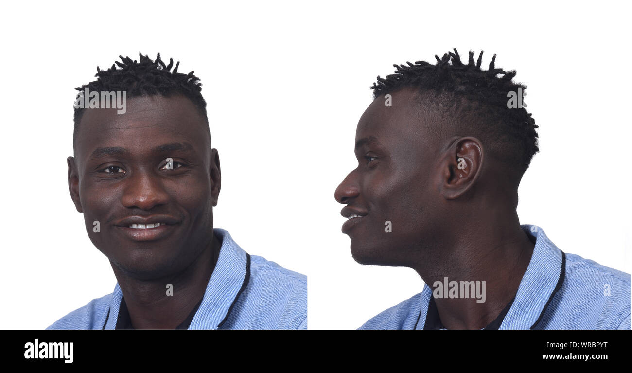 portrait of man front and profile Stock Photo - Alamy