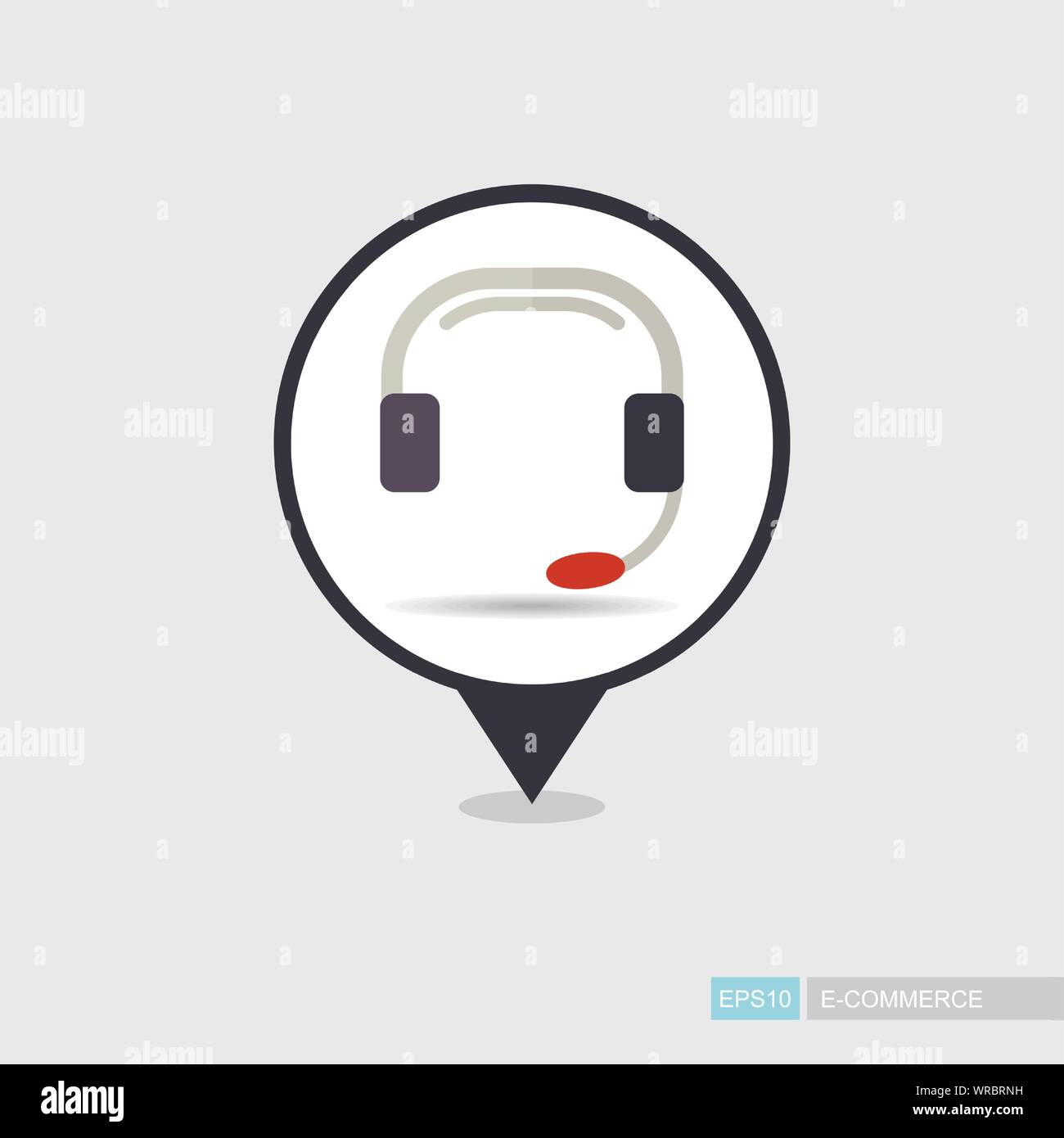 Call Center pin map icon. Support. E-commerce sign. Map pointer. Map ...