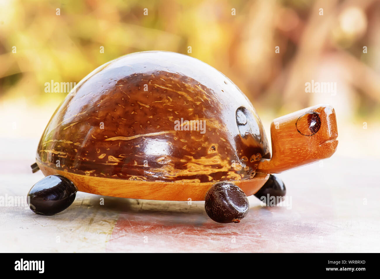 Turtle model toy made from coconut shell Stock Photo - Alamy