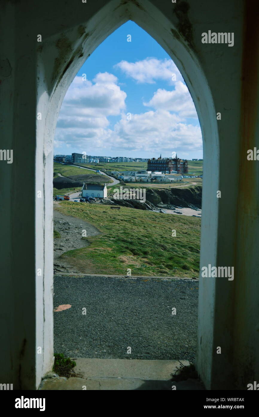 Landscape Seen Through Archway Stock Photo - Alamy