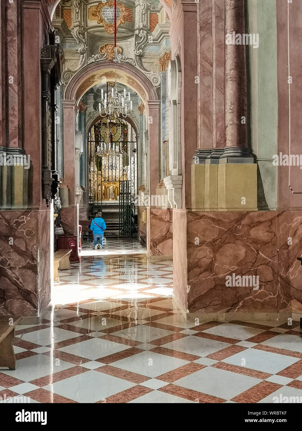 Side aisle of the historic cathedral in Lublin Stock Photo - Alamy