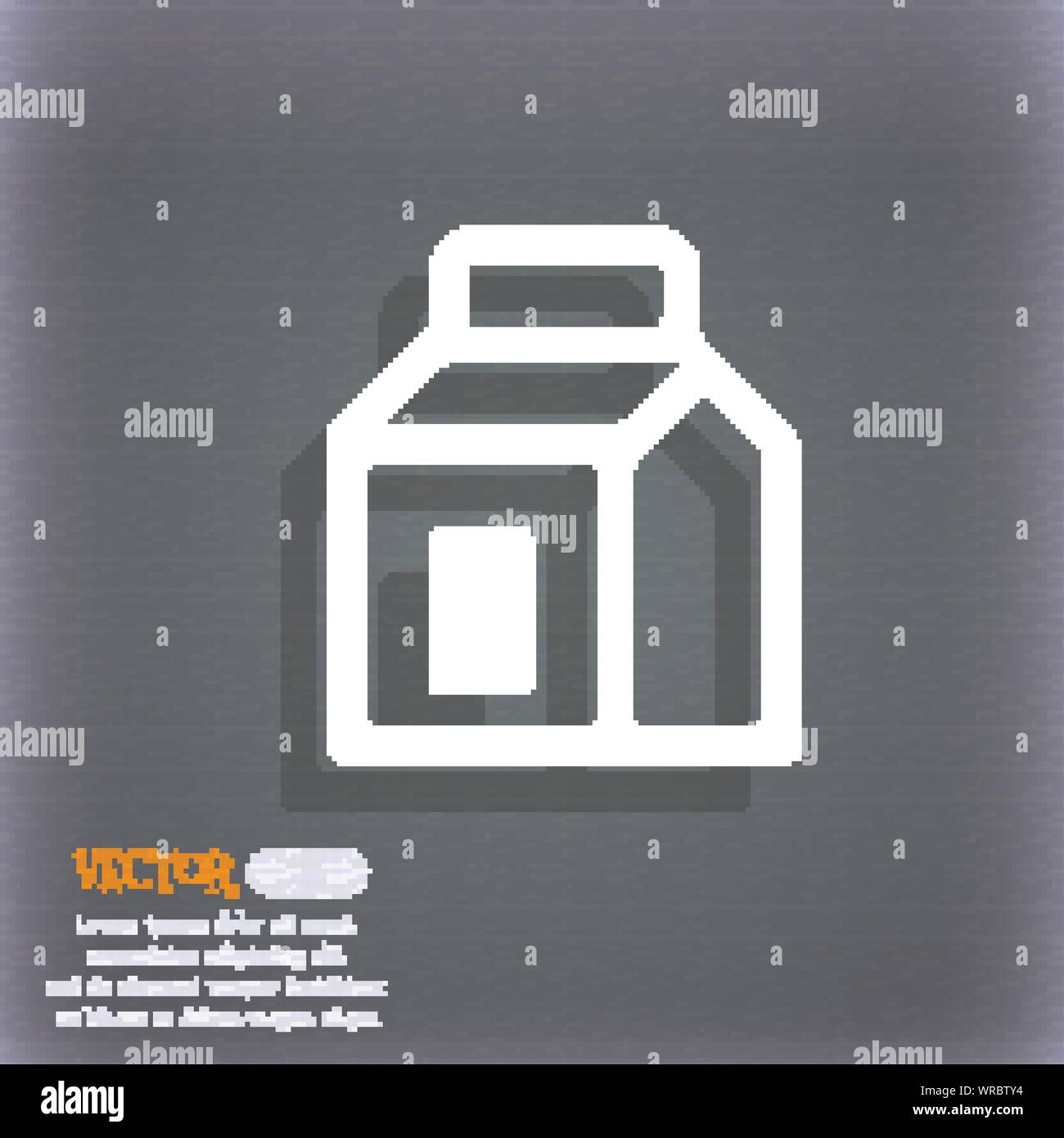 Milk, Juice, Beverages, Carton Package icon symbol on the blue-green ...