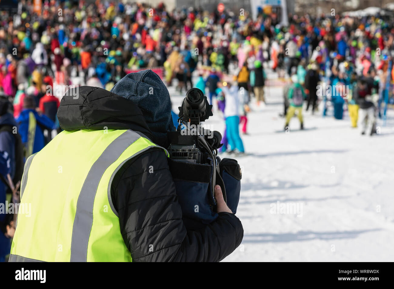 Back of photographer at sports event hi-res stock photography and ...