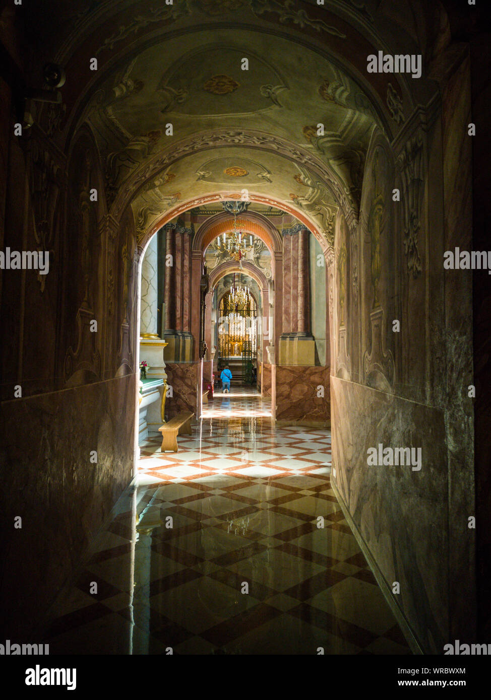 Side aisle of the historic cathedral in Lublin Stock Photo - Alamy