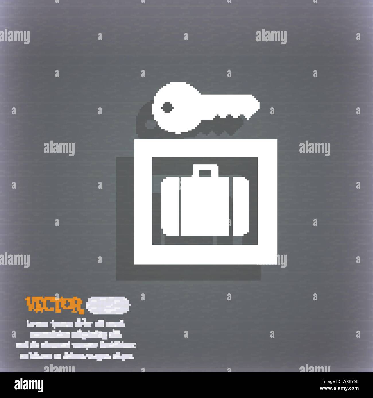 Luggage Storage icon symbol on the blue-green abstract background with ...