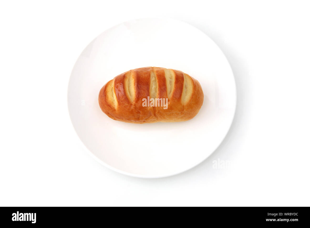 butter bread roll closeup isolated on white background Stock Photo - Alamy