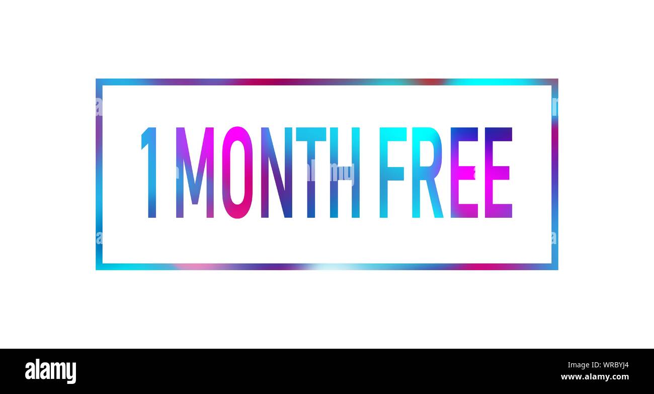 One month free stamp Stock Vector Images - Alamy