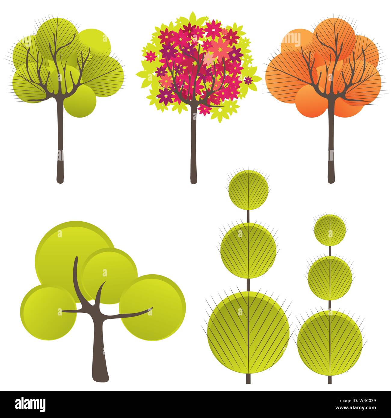 Abstract tree, flowers. Vector illustration Stock Vector Image & Art ...