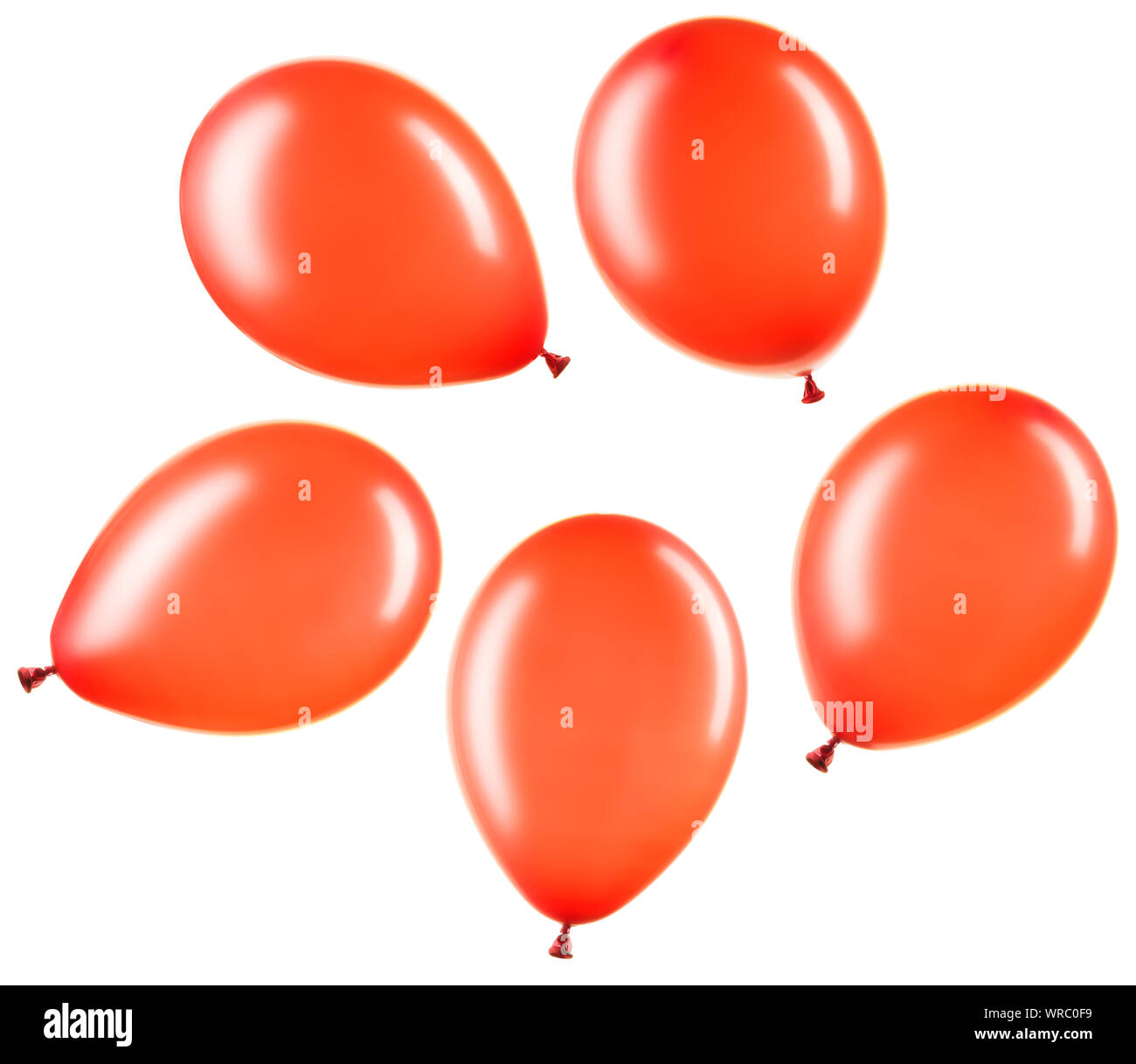 Set of red helium balloons, element of decorations Stock Photo - Alamy