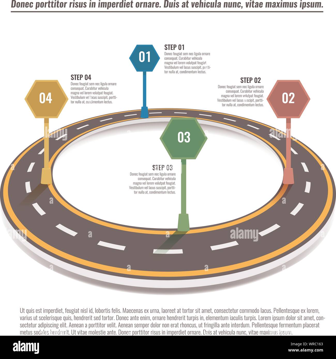 Business road map timeline infographic. Vector illustration Stock ...