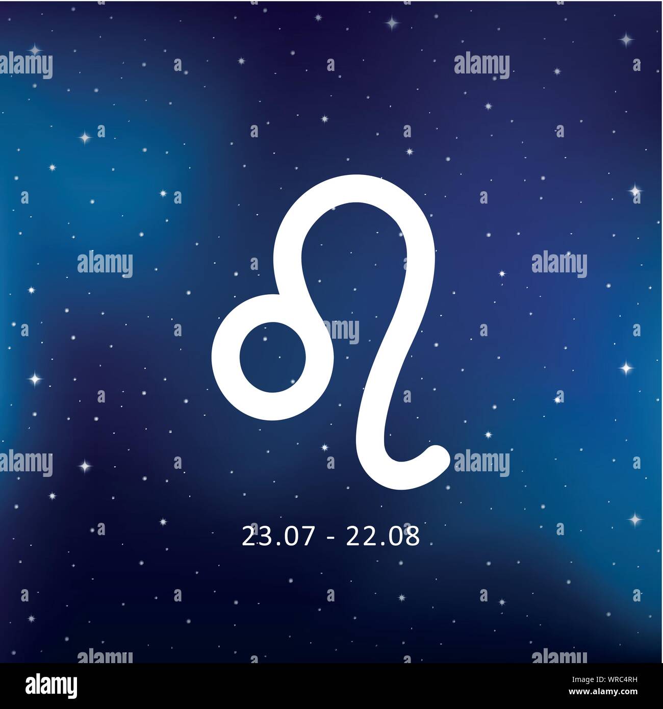 blue zodiac sign lion horoscope in starry sky vector illustration EPS10 ...