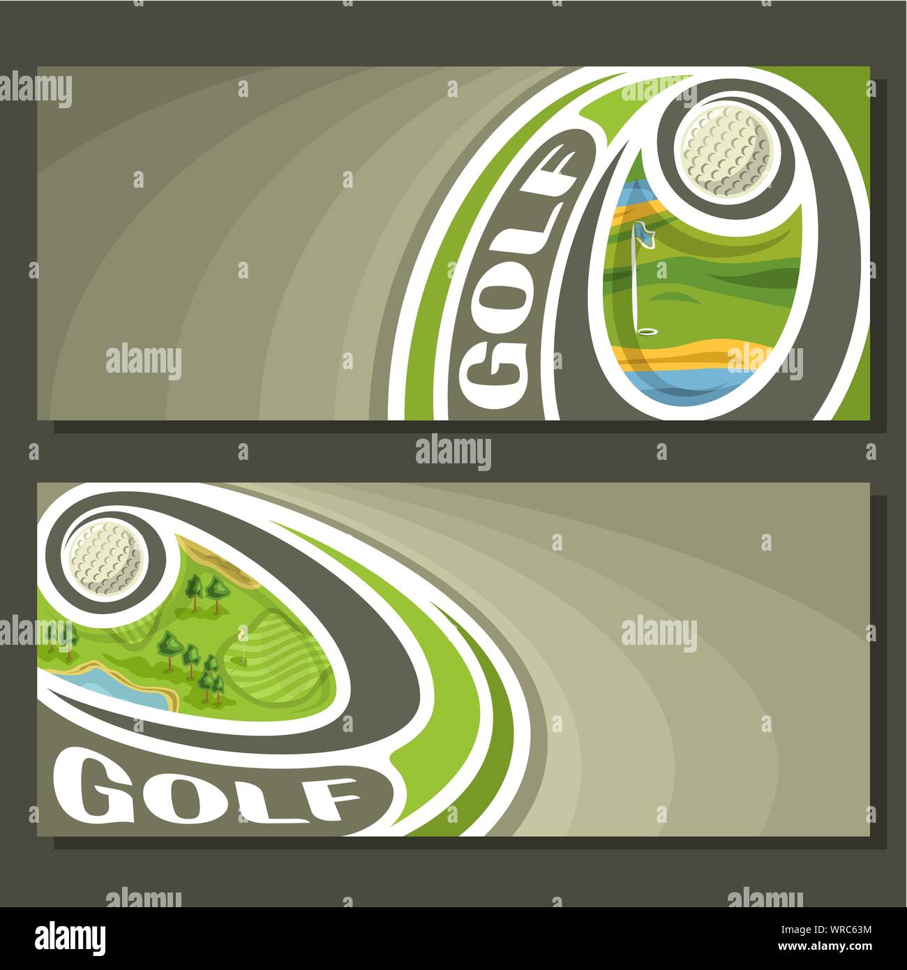 Golf hole above Stock Vector Images - Alamy