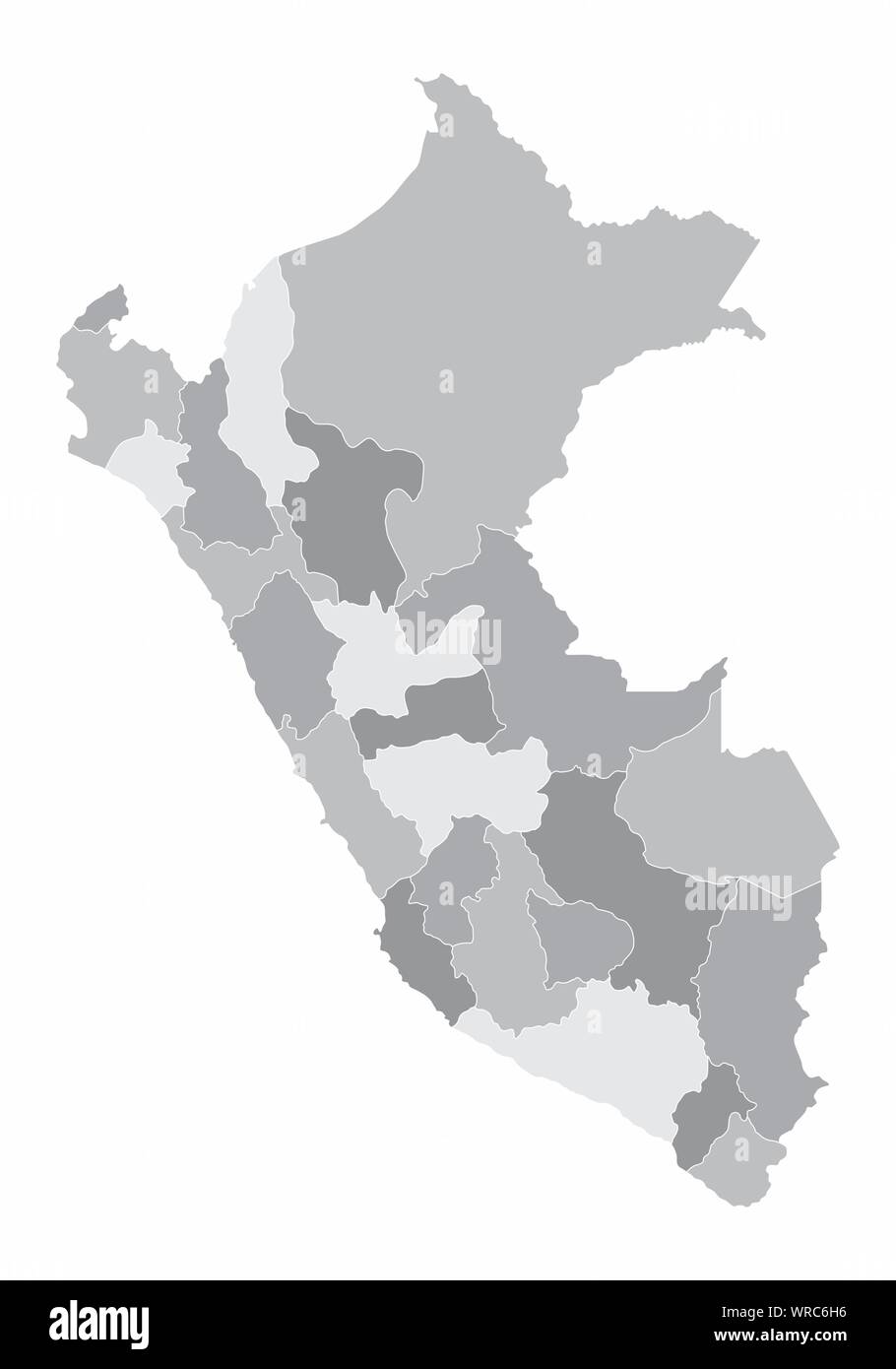 Peru regions map Stock Vector Image & Art - Alamy