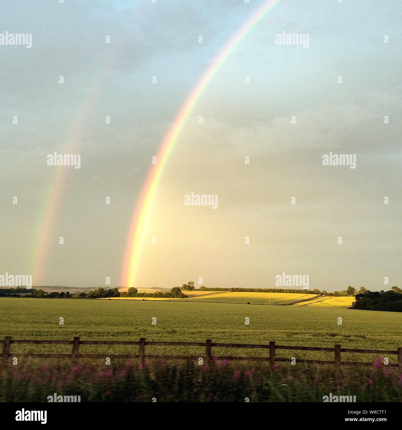 Rainbow and fields hi-res stock photography and images - Alamy