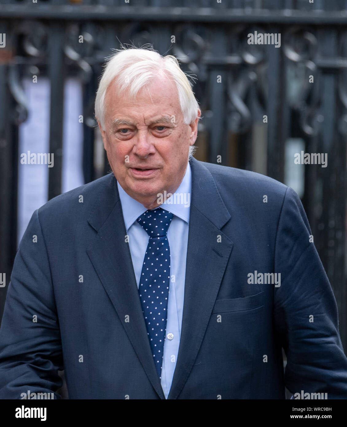 London UK 10th September 2019 Lord Chris Patten (former Governor of ...
