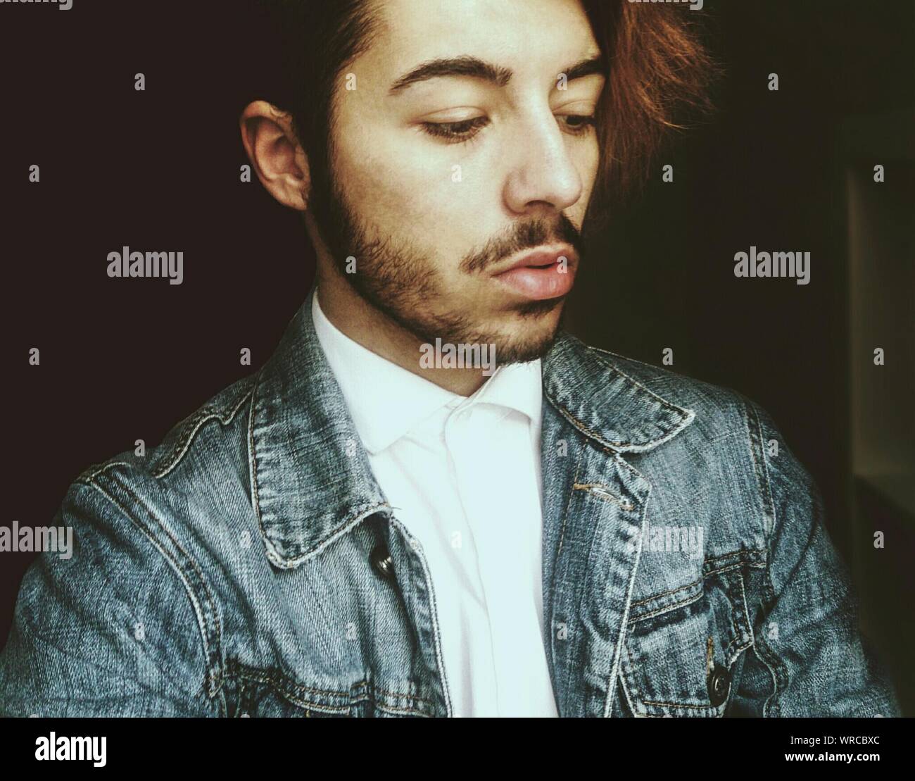 Man denim jacket hi-res stock photography and images - Alamy