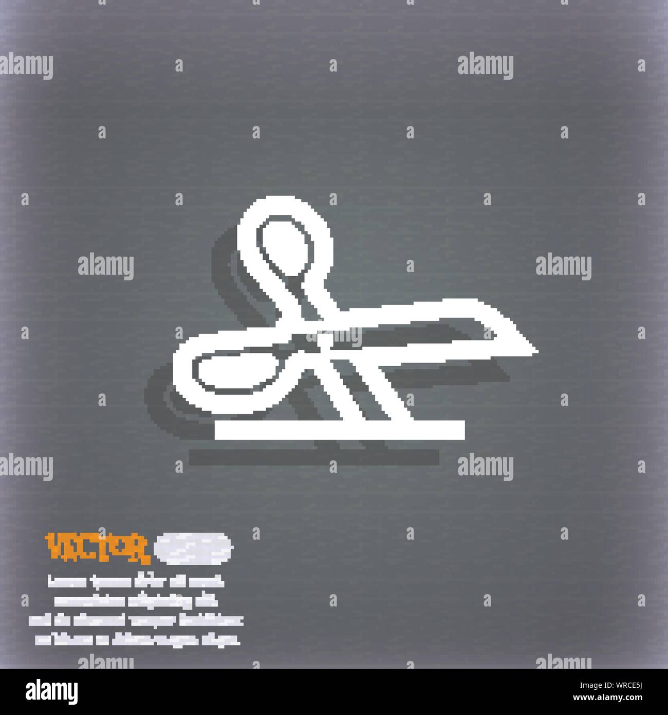 scissors icon symbol on the blue-green abstract background with shadow ...