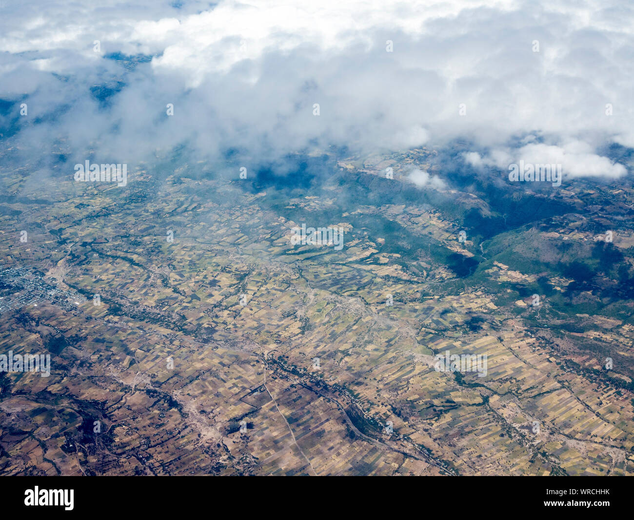 High aerial view of vast farmland in Ethiopia Stock Photo - Alamy
