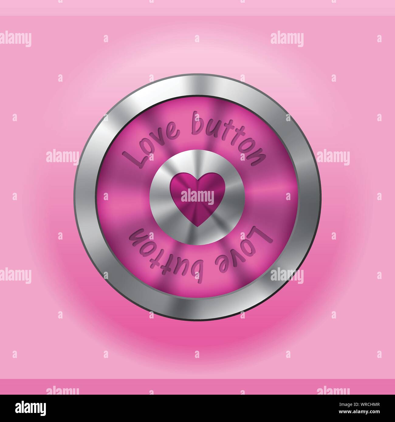 Pink love button design Stock Vector Image & Art - Alamy