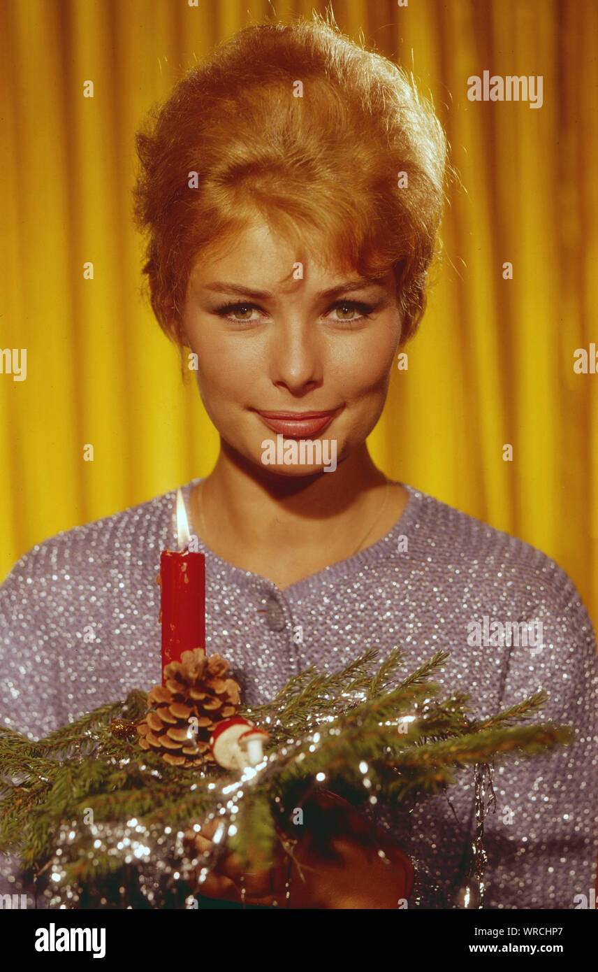 Vivi Bach, dänische Sängerin, Schauspielerin und Fernsehmoderatorin ...