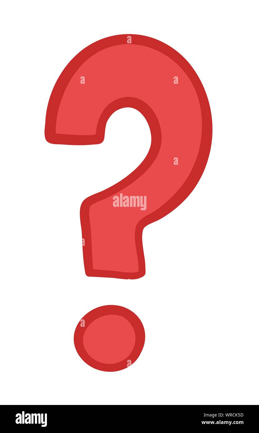 Vector illustration question mark. Hand drawn. Colored outlines Stock ...