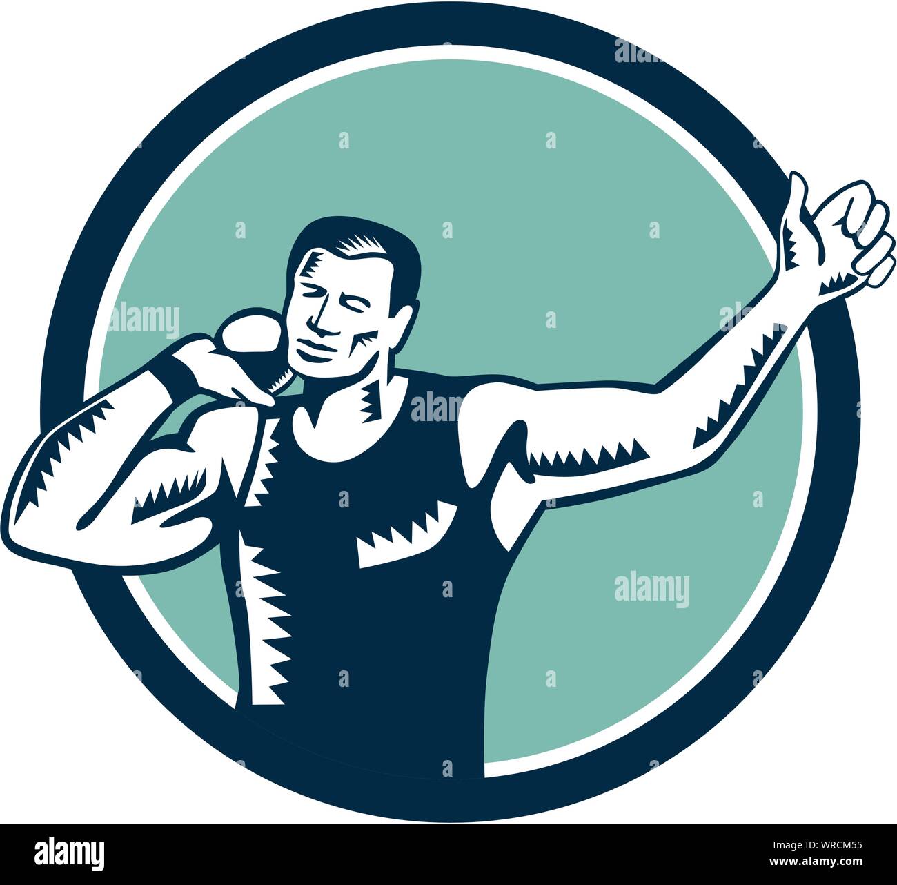 Shot put athletics Stock Vector Images - Alamy