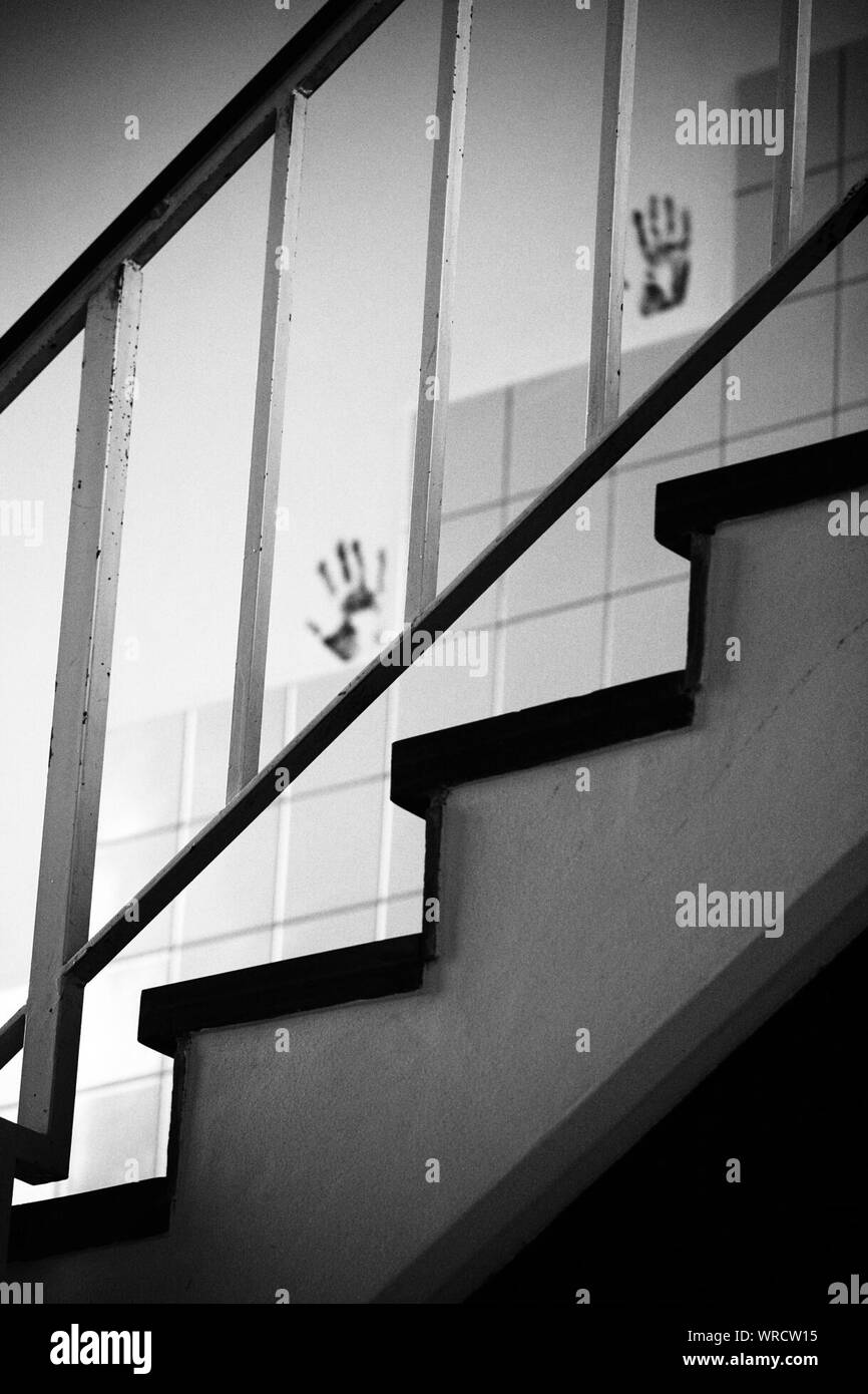 Handprint handprints Black and White Stock Photos & Images - Alamy
