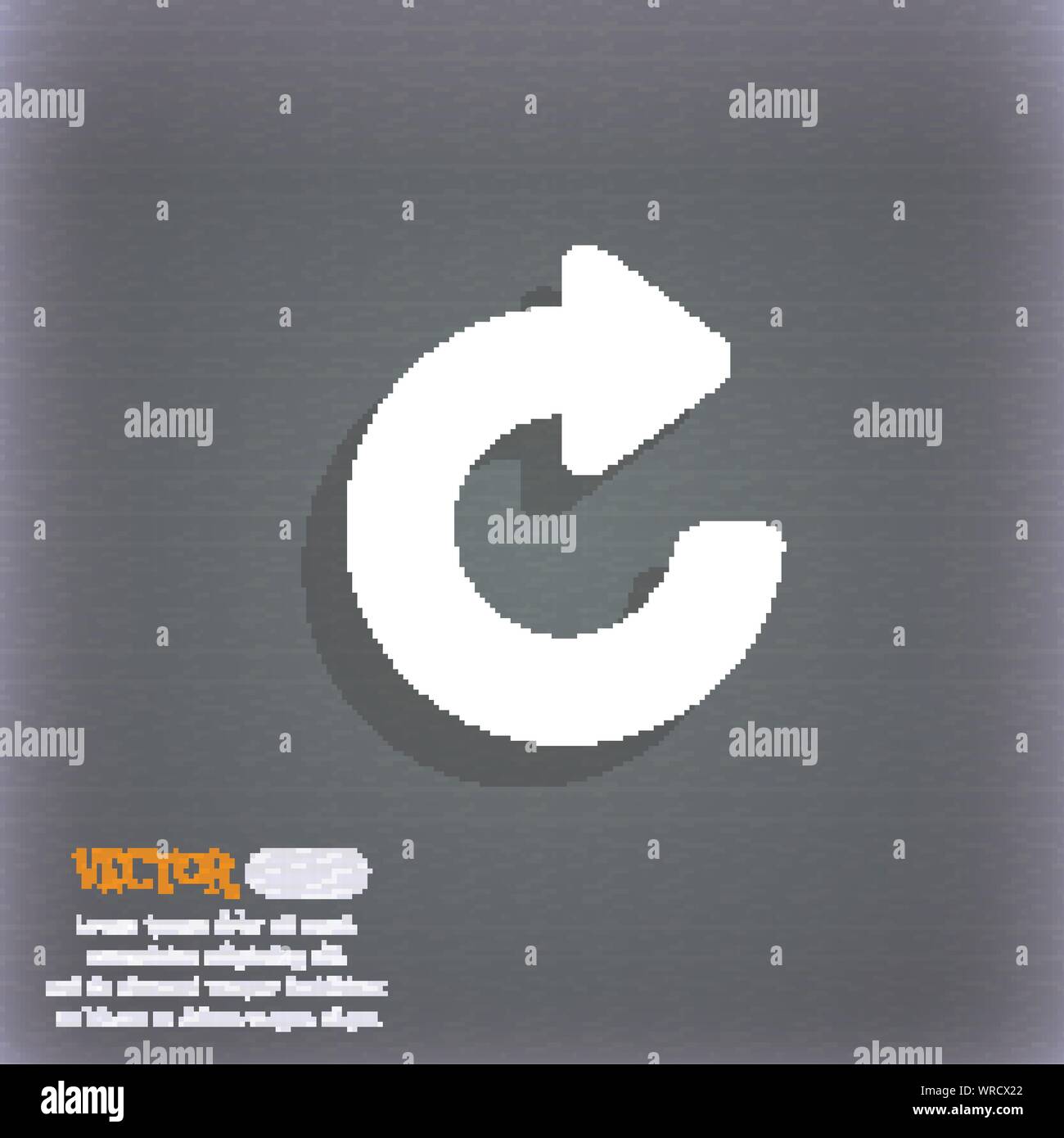 Upgrade, arrow icon symbol on the blue-green abstract background with ...