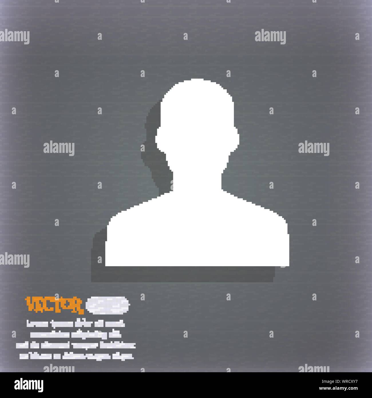 User, Person, Log in icon symbol on the blue-green abstract background ...