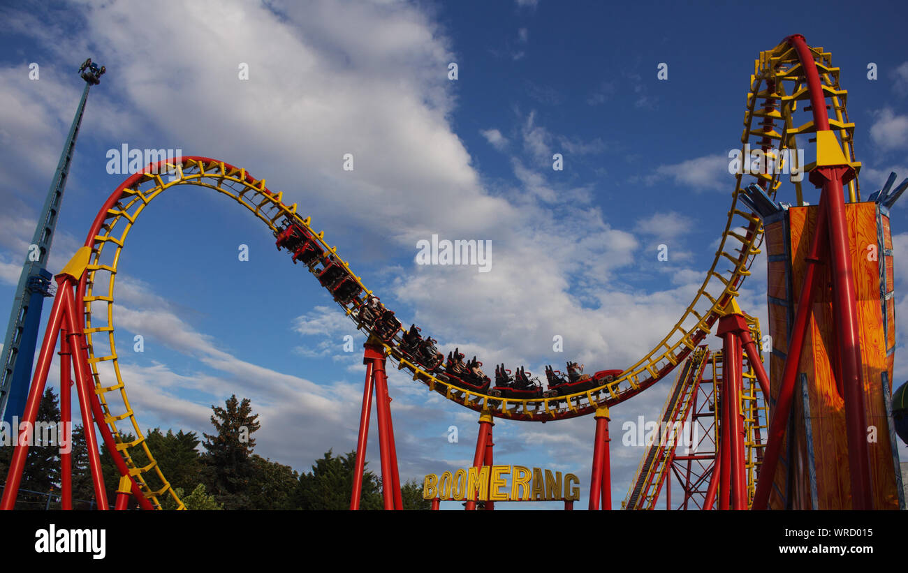 Double roller coaster hi-res stock photography and images - Alamy